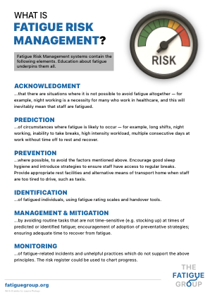 Fatigue Risk Management